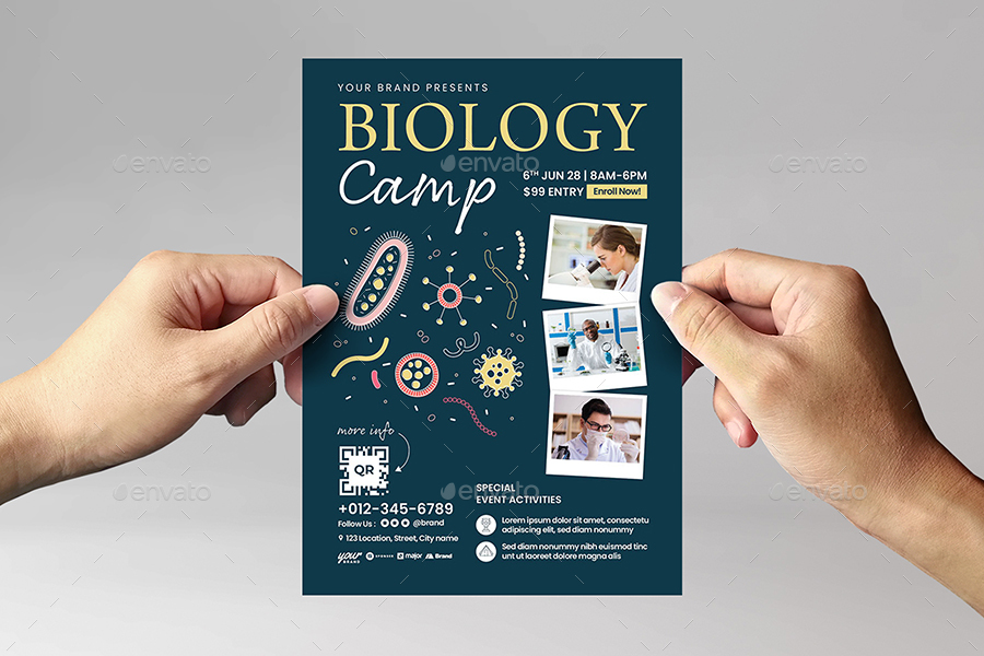 Biology Science Education Flyer, Print Templates | GraphicRiver