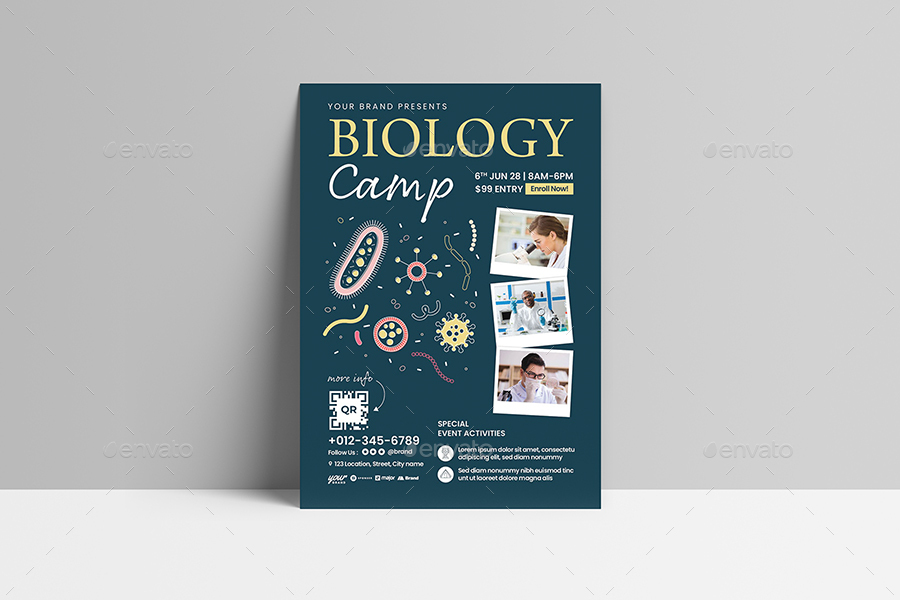 Biology Science Education Flyer, Print Templates | GraphicRiver