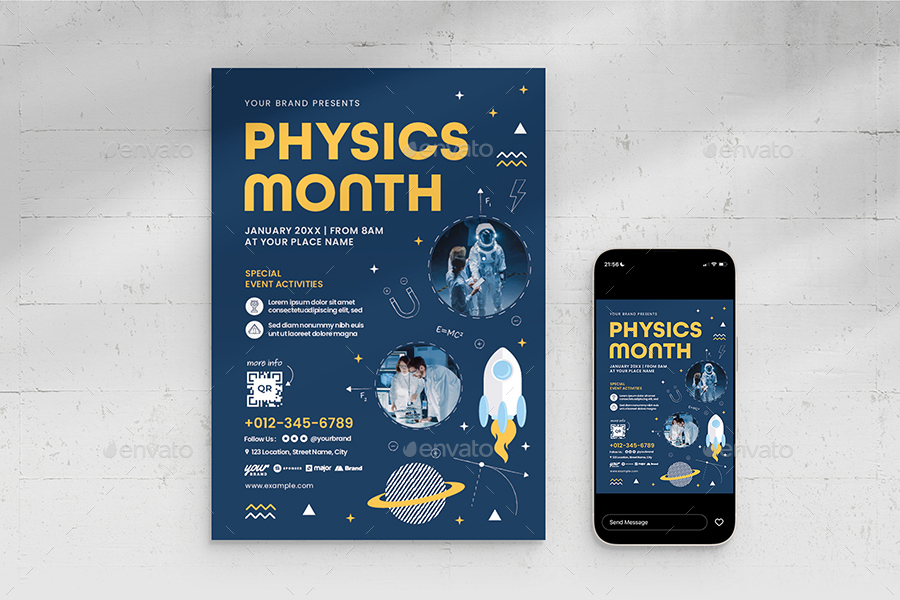Physics Science Education Flyer, Print Templates | GraphicRiver