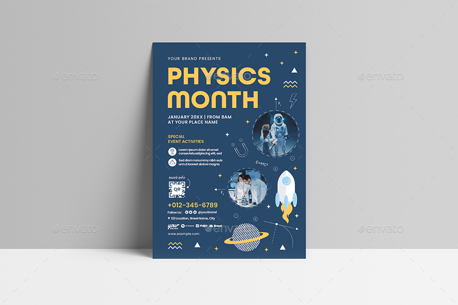 Physics Science Education Flyer, Print Templates | GraphicRiver