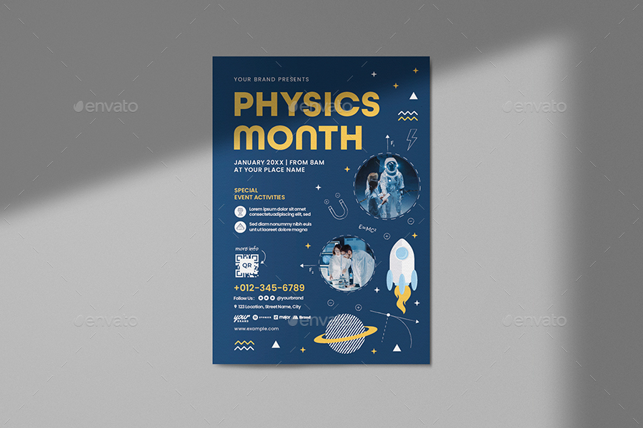 Physics Science Education Flyer, Print Templates | GraphicRiver