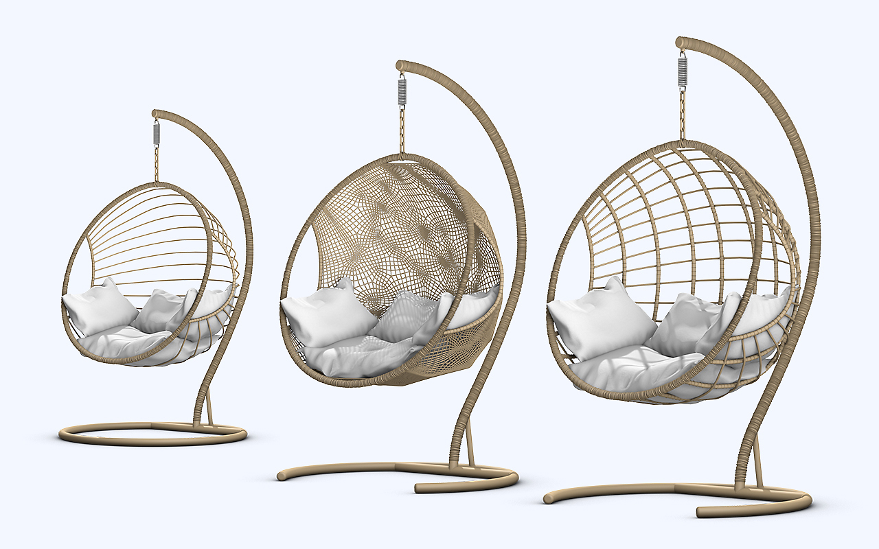 Modern Hanging Chairs 3D Model Pack by Abdelrahman_El-masry | 3DOcean