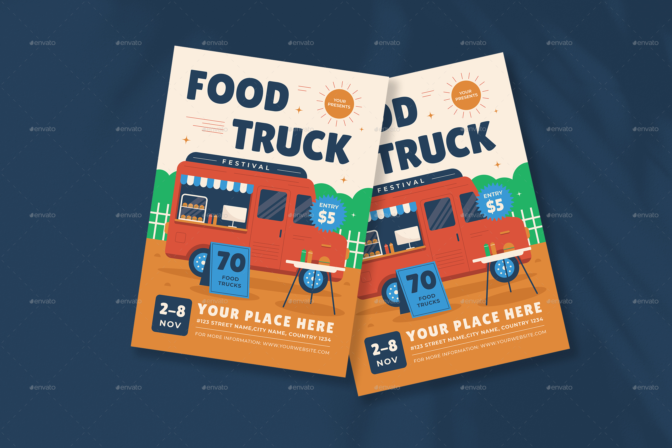 Food Truck Flyer, Print Templates | GraphicRiver