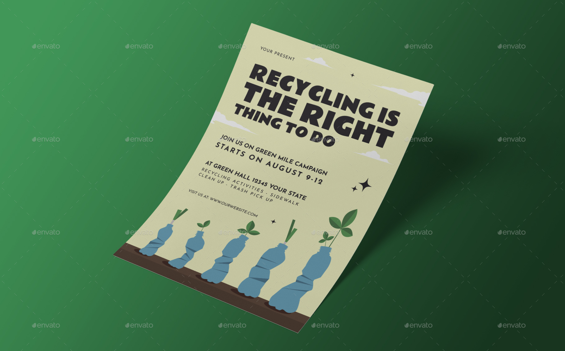 Reduce Reuse Recycle Environtment Flyer, Print Templates | GraphicRiver