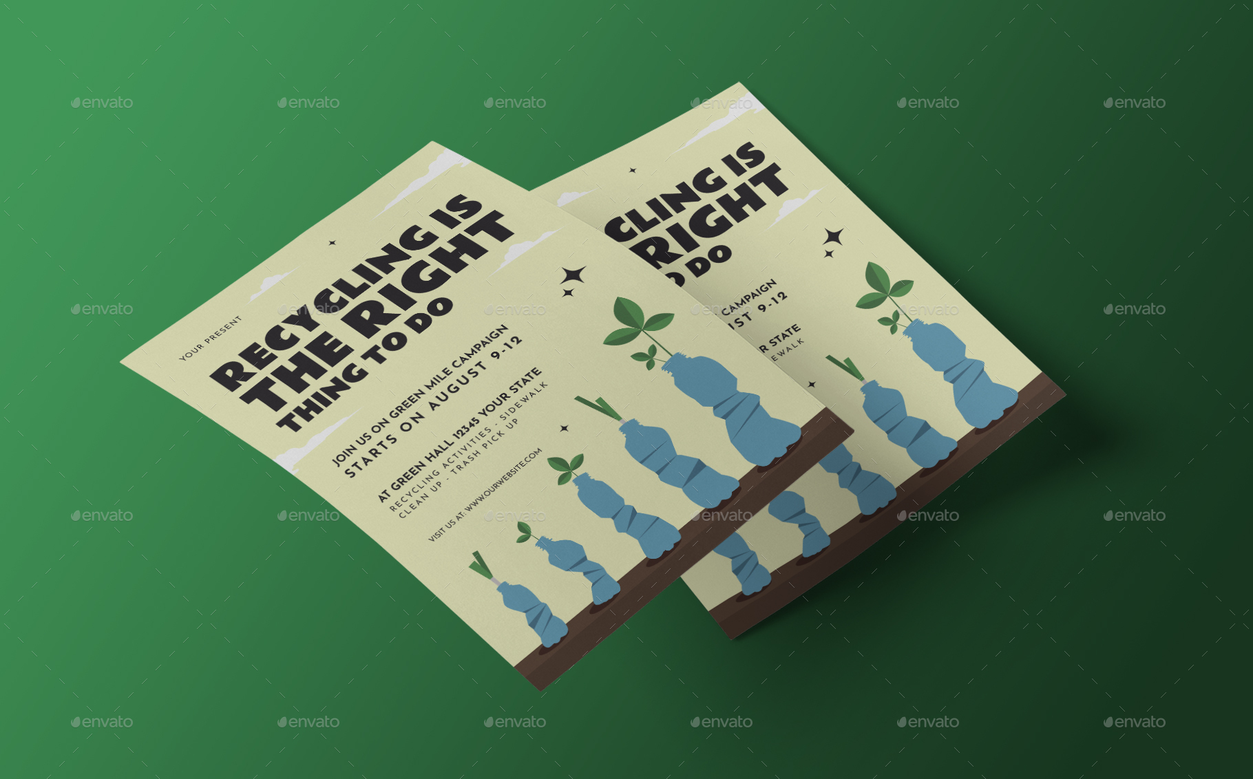 Reduce Reuse Recycle Environtment Flyer, Print Templates | GraphicRiver