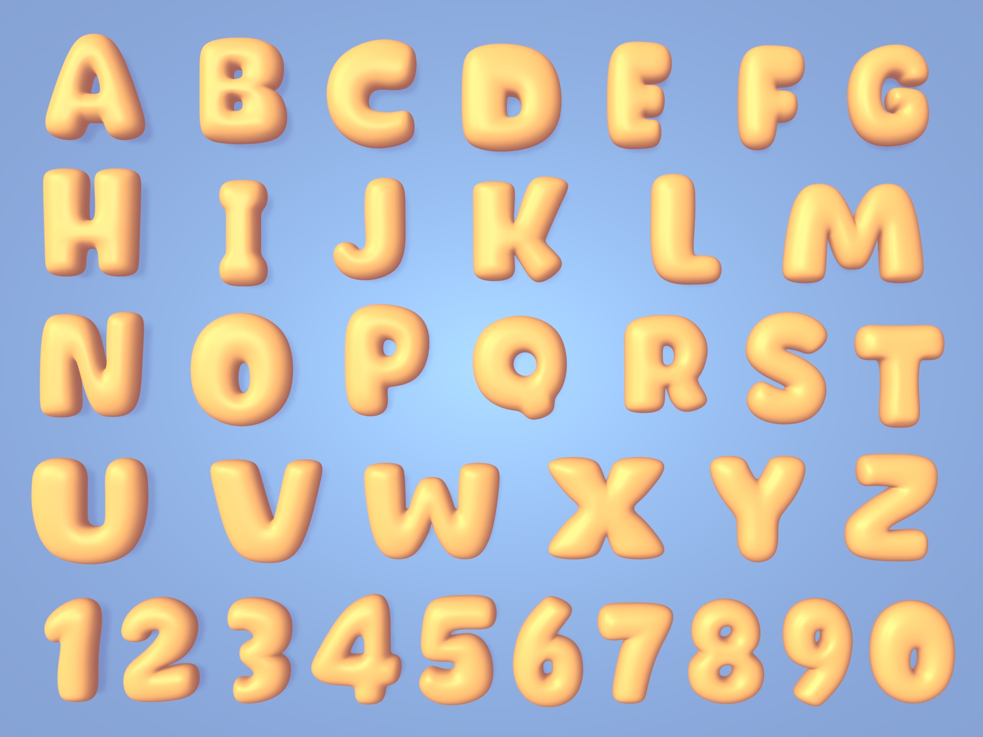 Cartoon Alphabet by Ocstard | 3DOcean