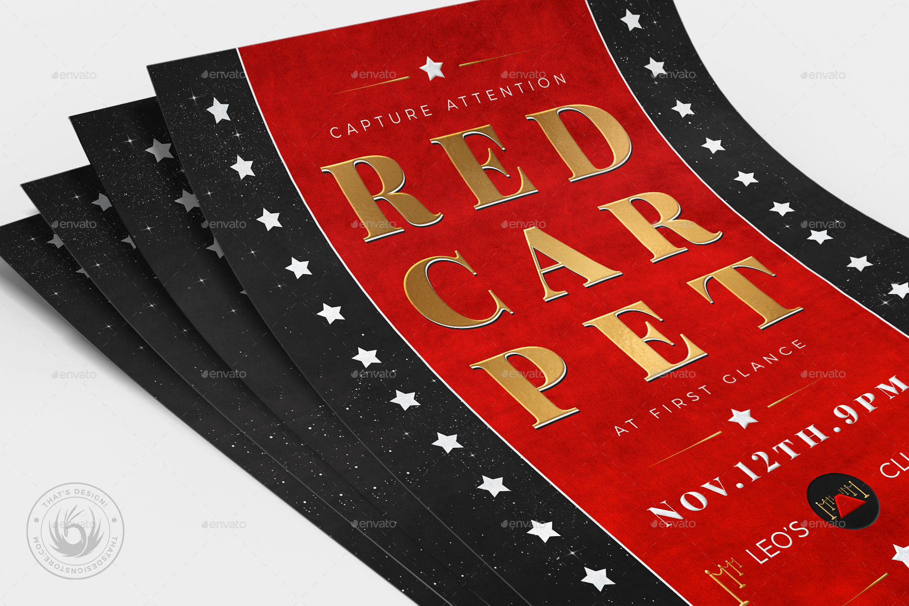 Red Carpet Flyer Template V3, Print Templates | GraphicRiver