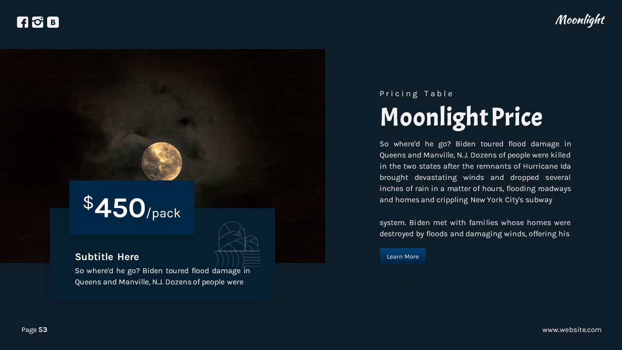 Moonlight Environment Presentation Template, Presentation Templates