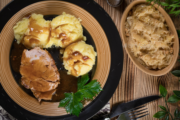 Braised pork neck in own sauce. Stock Photo by foto_pstryki | PhotoDune