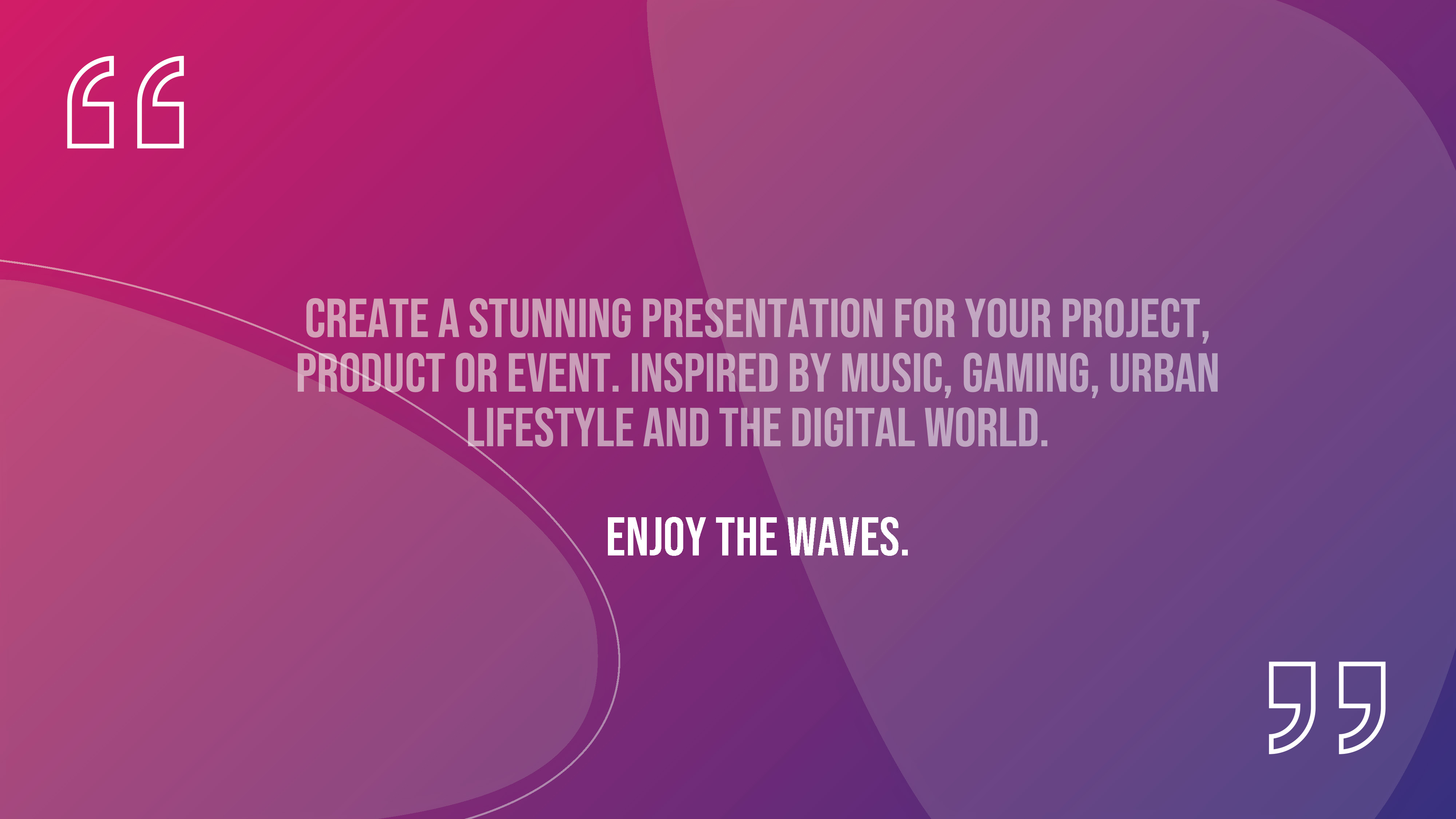 // WAVES // Urban & Trendy PowerPoint Template, Presentation Templates