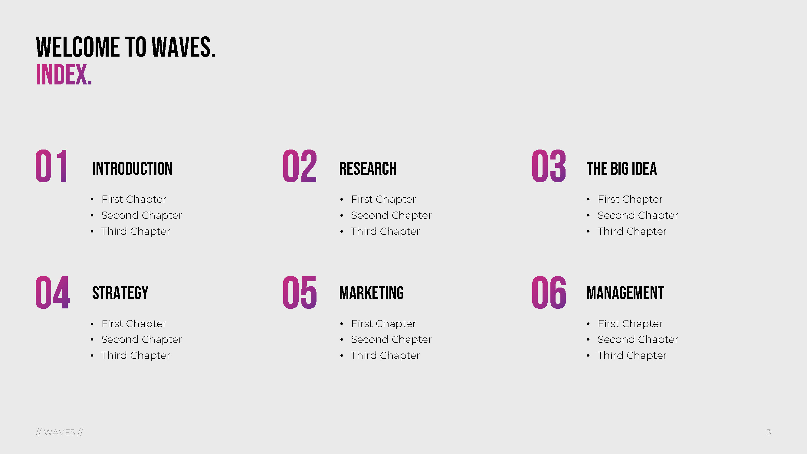 // WAVES // Urban & Trendy PowerPoint Template, Presentation Templates