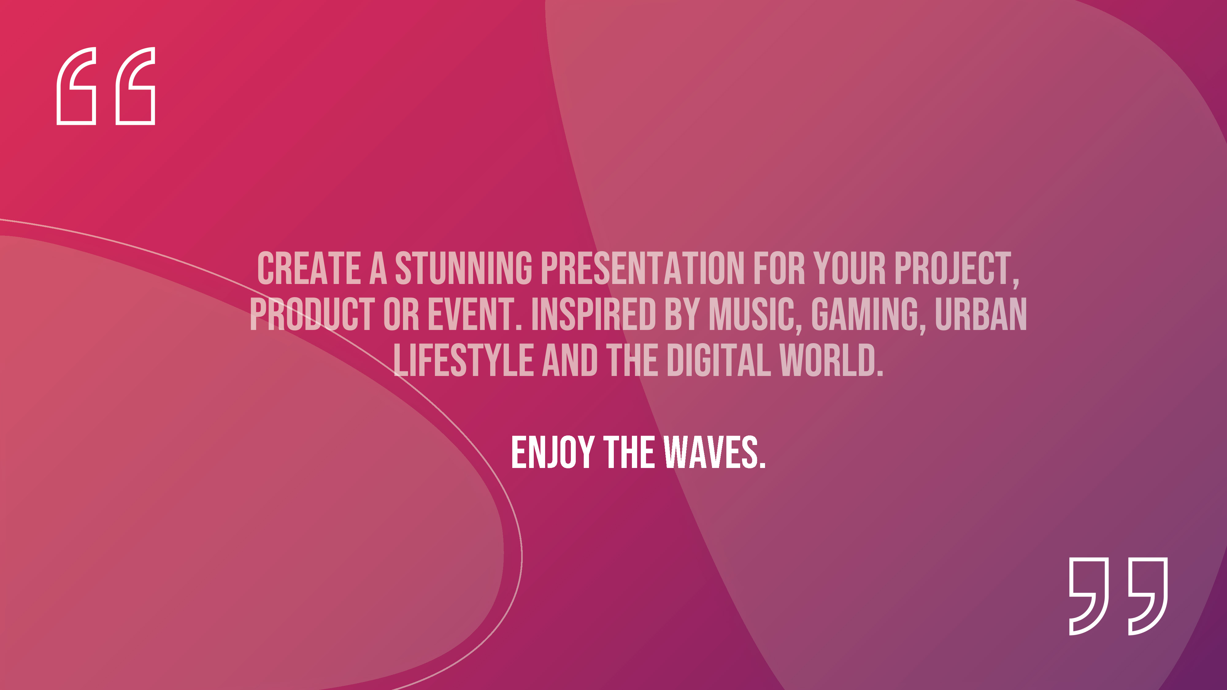 // WAVES // Urban & Trendy PowerPoint Template, Presentation Templates
