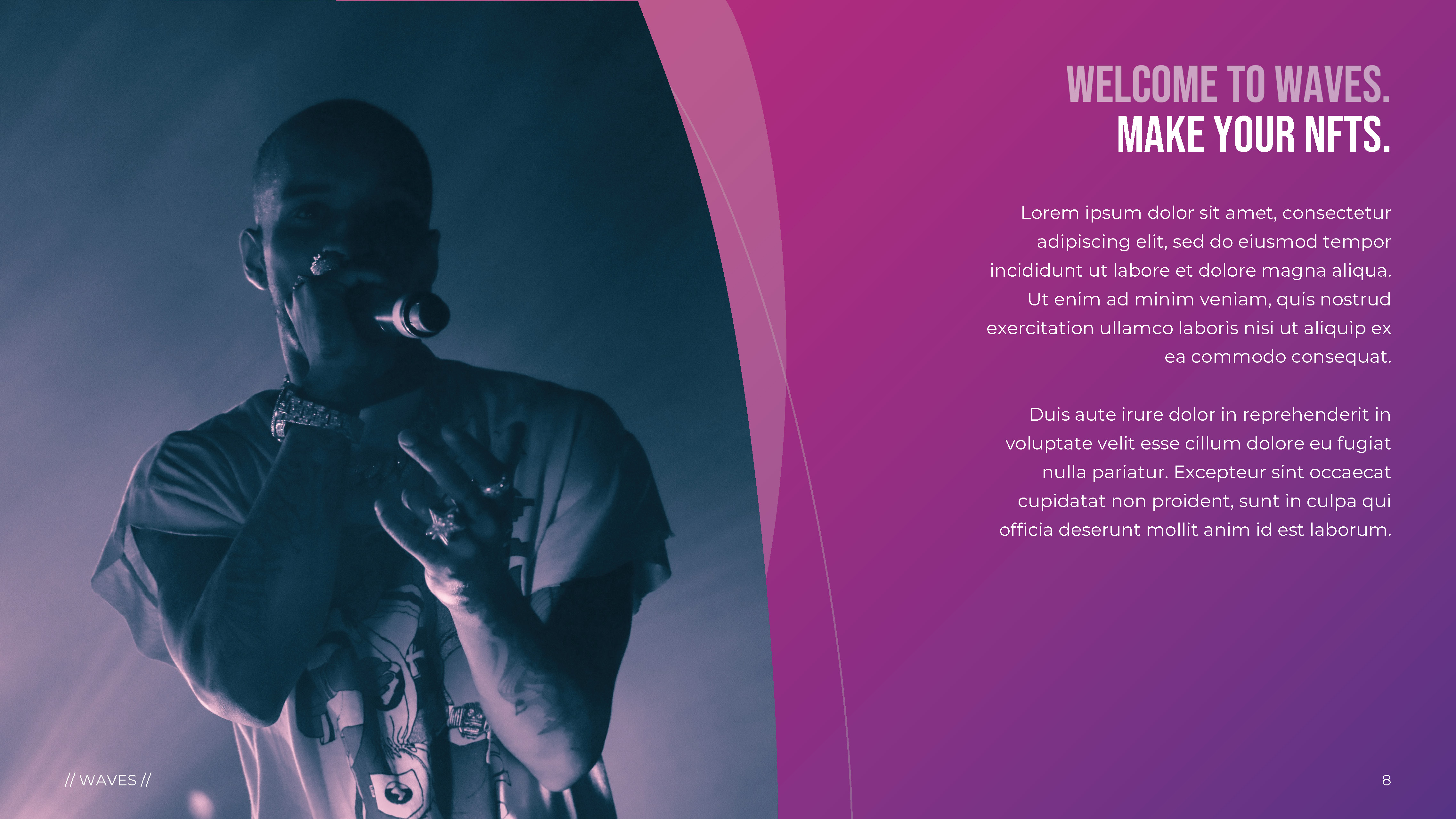 // WAVES // Urban & Trendy PowerPoint Template, Presentation Templates