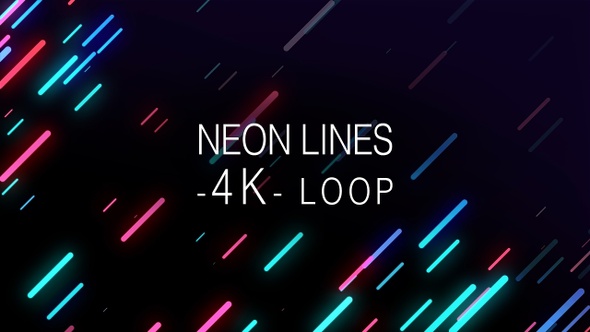 Abstract Neon Lines 4K, Motion Graphics | VideoHive