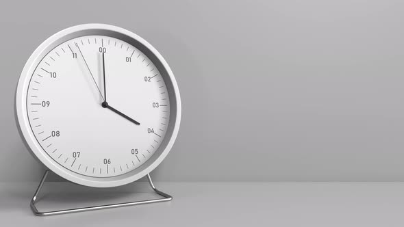 Round Clock Shows 4:00 or 16:00 Sharp, Motion Graphics | VideoHive