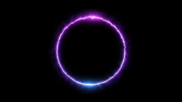 Glow Neon Circle Light Loop, Motion Graphics | VideoHive