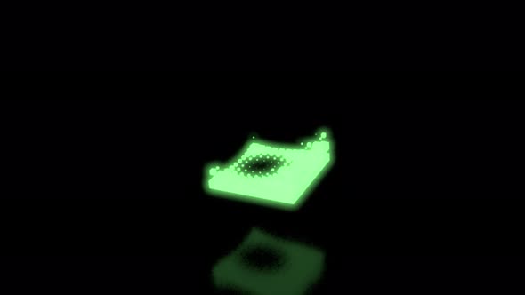 Neon Light Green Object Animation Glow Effect 4K, Motion Graphics ...