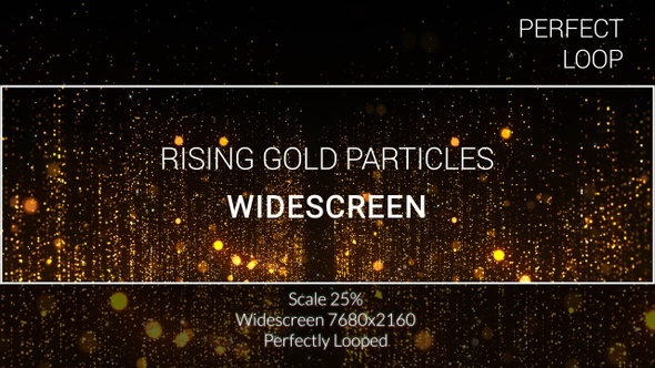 Rising Gold Particles Loop Widescreen, Motion Graphics | VideoHive
