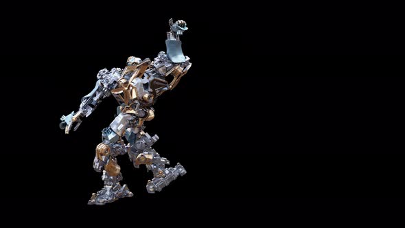 77 Robot One Hand Club Combo 4K, Motion Graphics | VideoHive