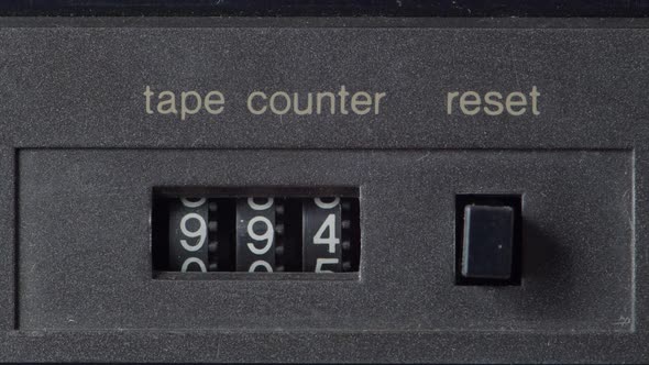 Vintage analog tape counter, Stock Footage | VideoHive