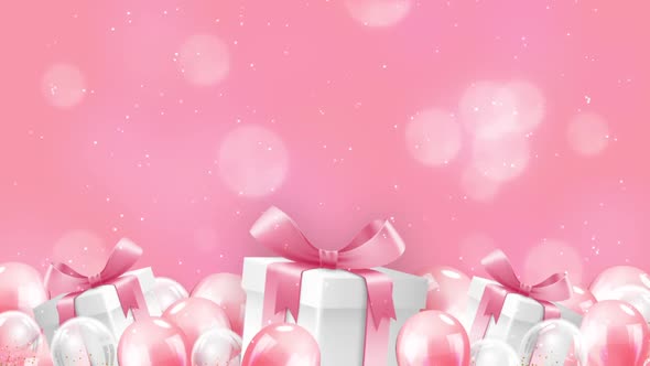 Pink Gift Box Background, Motion Graphics | VideoHive