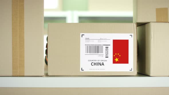 Parcel with Products From China, Stock Footage | VideoHive