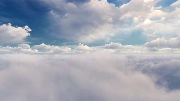 Fly Above Clouds Loopable 4k, Motion Graphics | VideoHive
