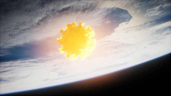 Coronavirus COVID-19 on the Earth Orbit, Motion Graphics | VideoHive