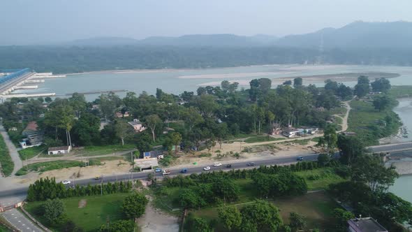 City of Haridwar state of Uttarakhand in India seen from the sky, Stock ...