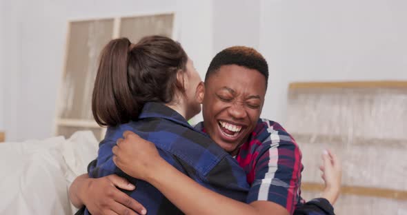 Young Students in Love Two Friends Enjoying Celebrating Happiness ...
