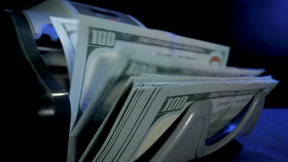 Money Counting Equipment for Paper Money Calculation, Stock Footage
