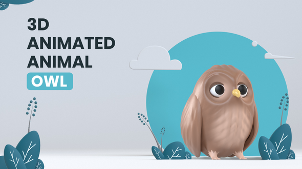 3D Animated Animal - Owl, Motion Graphics | VideoHive