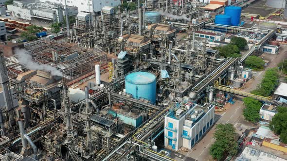 Top view of industrial factory in Hong Kong, Stock Footage | VideoHive