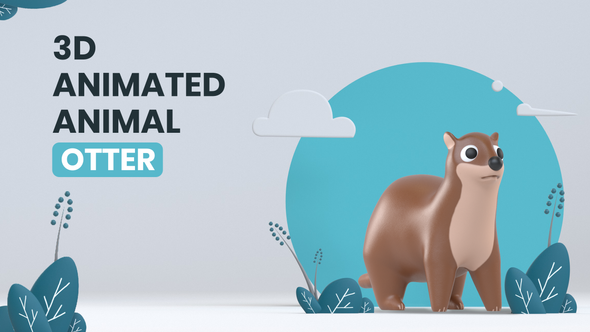 3D Animated Animal - Otter, Motion Graphics | VideoHive