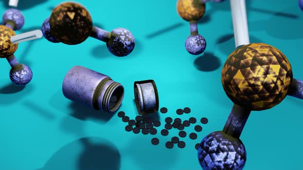 Infected Atom Particles and Pills, Motion Graphics | VideoHive