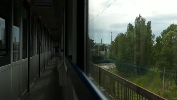 Train Coach - Passenger Car - Corridor Window, Stock Footage | VideoHive