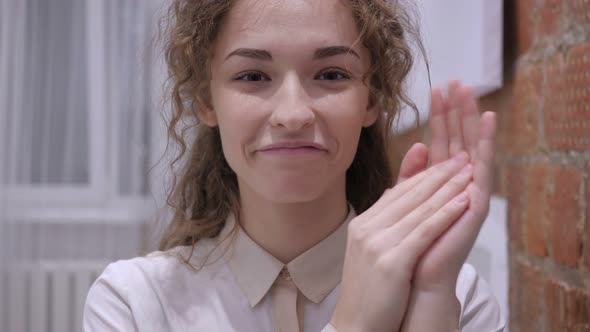 Applause, Clapping Female for Success of Team, Stock Footage | VideoHive