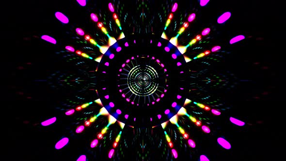4K loop 3D animation. Abstract neon lines move in space. Futuristic ...
