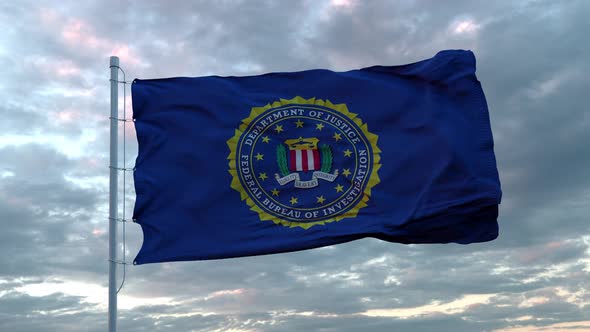 United States FBI Flag Waving in Wind, Motion Graphics | VideoHive