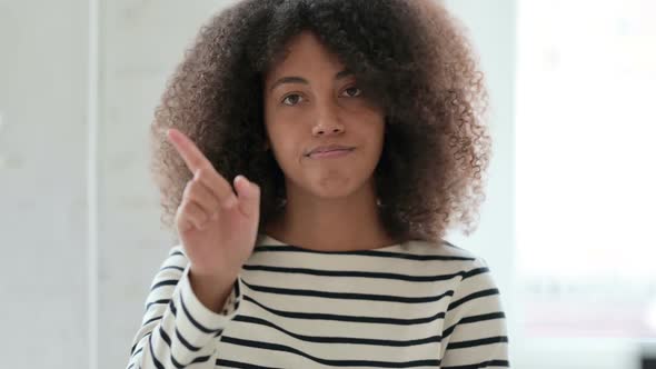 African Woman Showing No Sign By Finger, Stock Footage | VideoHive