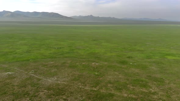 Vast Empty Pasture of Central Asian Lowland, Stock Footage | VideoHive