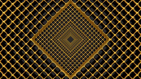 Golden Mesh Pattern, Motion Graphics | VideoHive