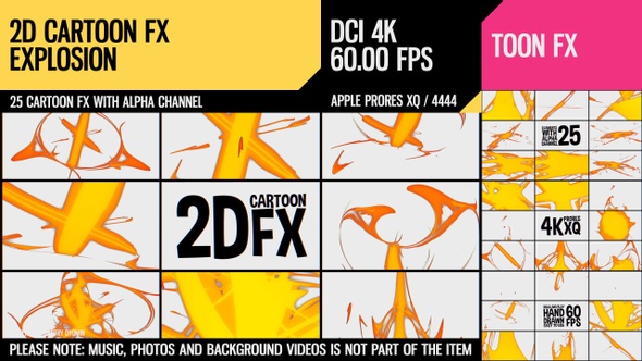 2D Cartoon FX (Explosion Set 12), Motion Graphics | VideoHive
