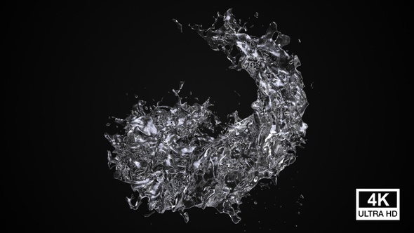 Pure Water Splash Spiral 4K, Motion Graphics | VideoHive