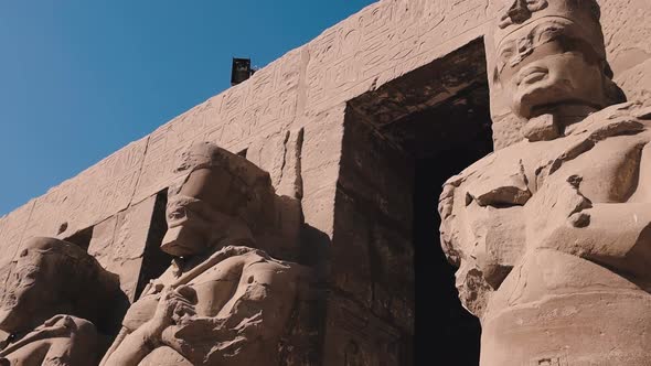 Statues In The Ancient Karnak Temple, Stock Footage | VideoHive