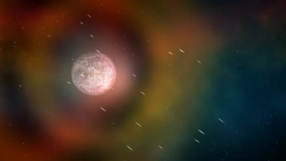 Rainbow Moon Night Sky Motion Loop Background, Motion Graphics | VideoHive