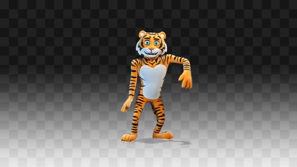 Tiger cool dancing wave dance , Motion Graphics | VideoHive