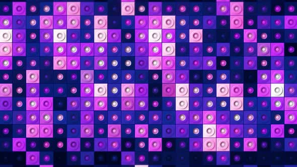 Purple blocks with circle silhouettes inside, Motion Graphics | VideoHive