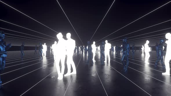 Stylized Glowing People, Motion Graphics | VideoHive