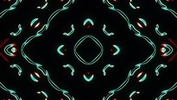 Flashing Blue and Red Romb Neon Animation, Motion Graphics | VideoHive